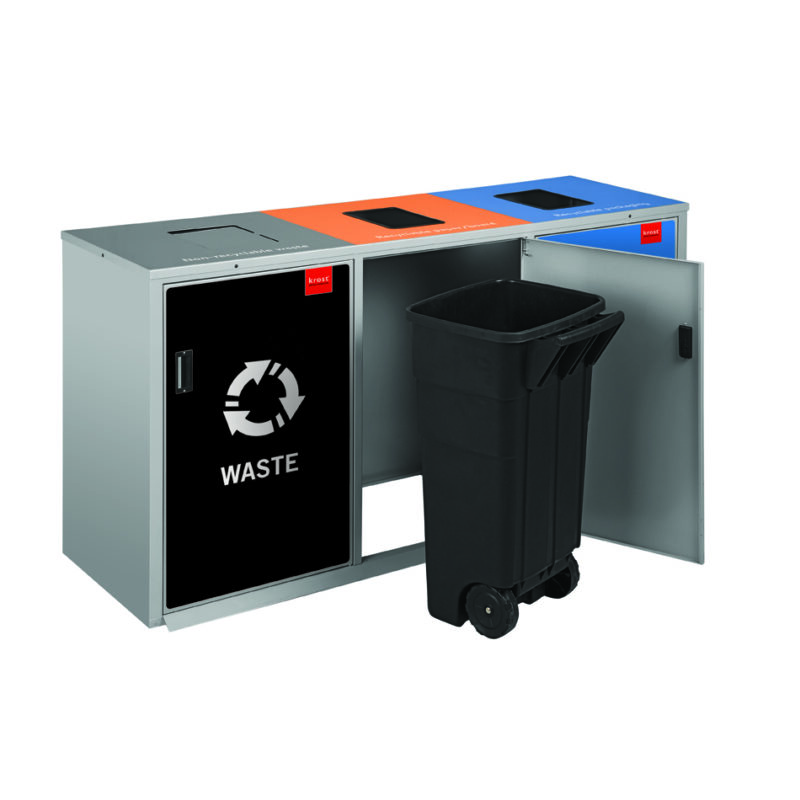 3-Division Jumbo Square Recycle Bin – Diamond Office