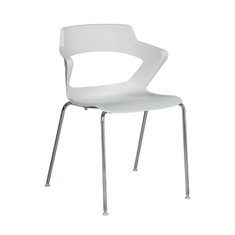 Park Off Four Legged Chrome Chair – Diamond Office